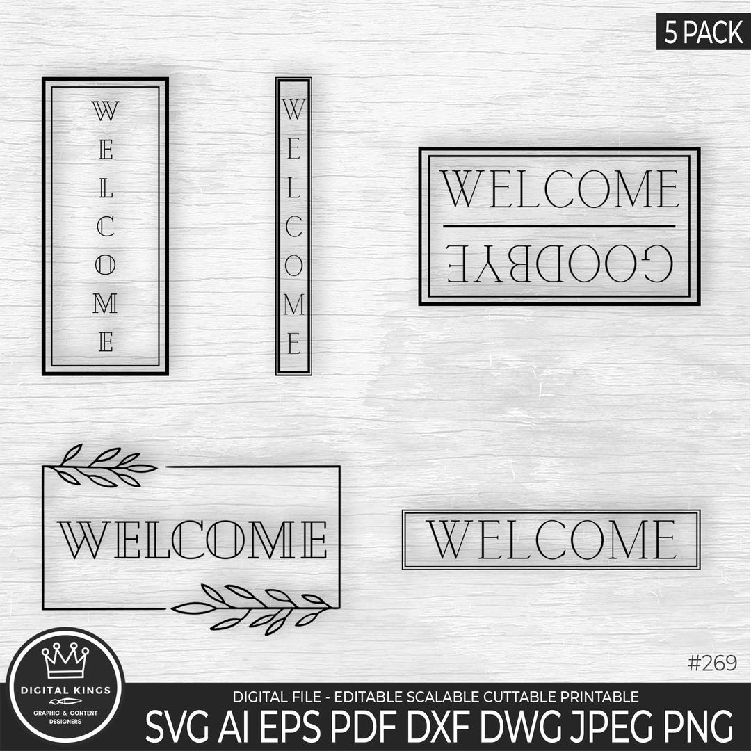 WELCOME Svg Bundle, Welcome Sign SVG, Door Sign SVG, Welcome Home Svg ...