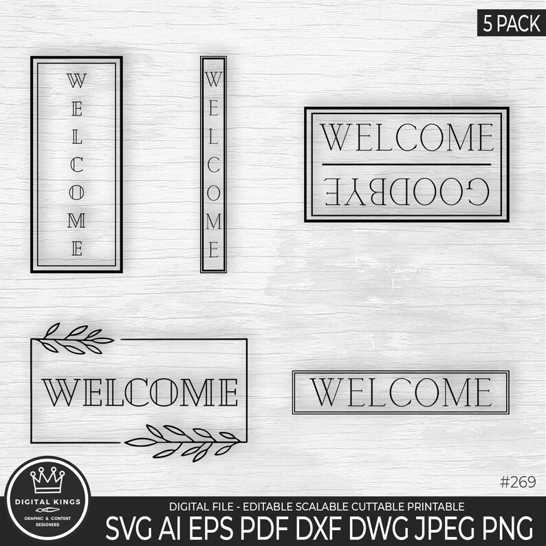 WELCOME Svg Bundle, Welcome Sign SVG, Door Sign SVG, Welcome Home Svg ...