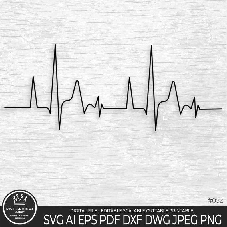 HEART Beat Svg File Heart Beat Png Heart Beat Clip Art Heart Beat Cut ...
