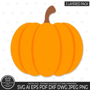 Pumpkin SVG Layered, Pumpkin Cut File Bundle, Pumpkin DXF Bundle ...