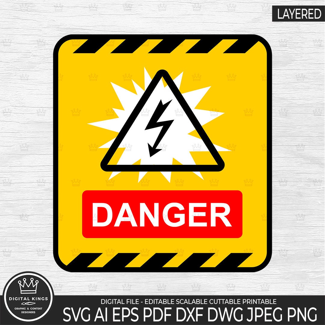 DANGER Sign Svg, Danger Sign Png, Danger High Voltage Clipart, Danger ...