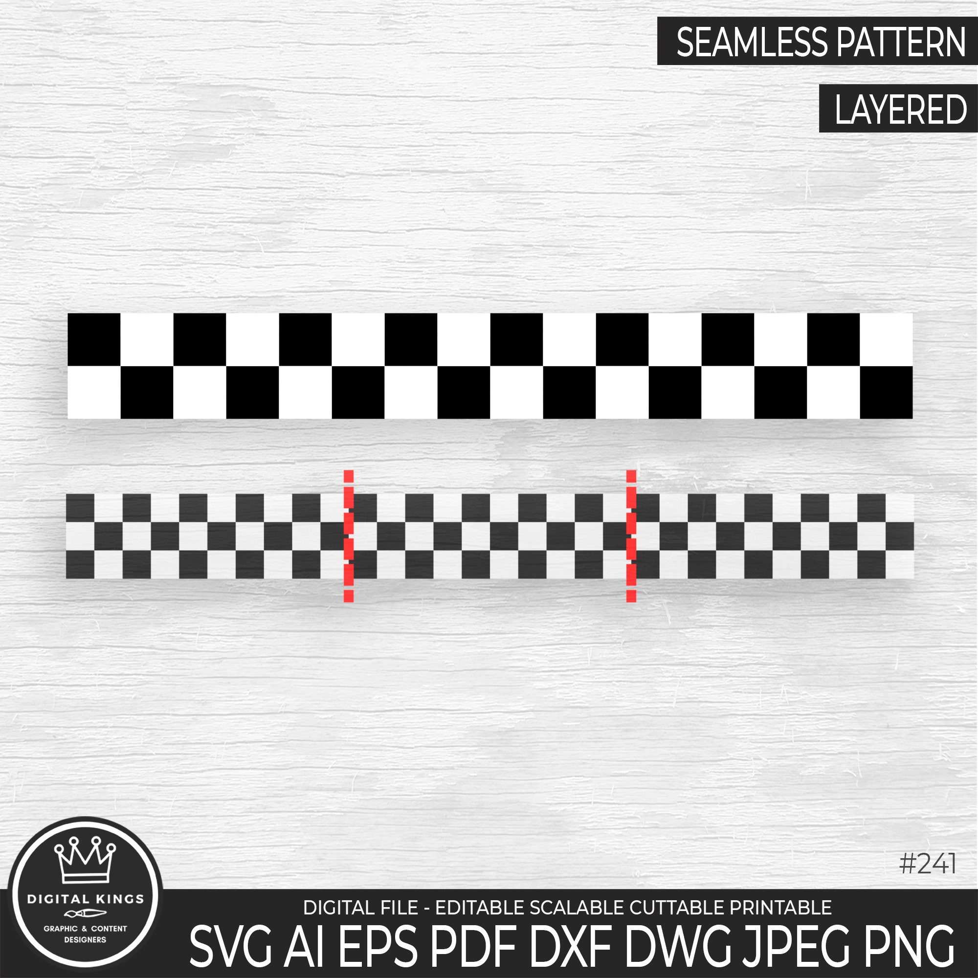 Seamless Racing Stripes SVG, CHECKERED Line SVG Black and White Racing ...