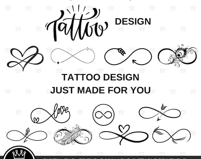 Infinity Symbol Custom Design | Personalized Tattoo Design | Instant ...