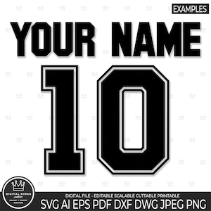 SPORT Numbers Svg, Jersey Numbers and Letters Svg, Varsity Numbers ...