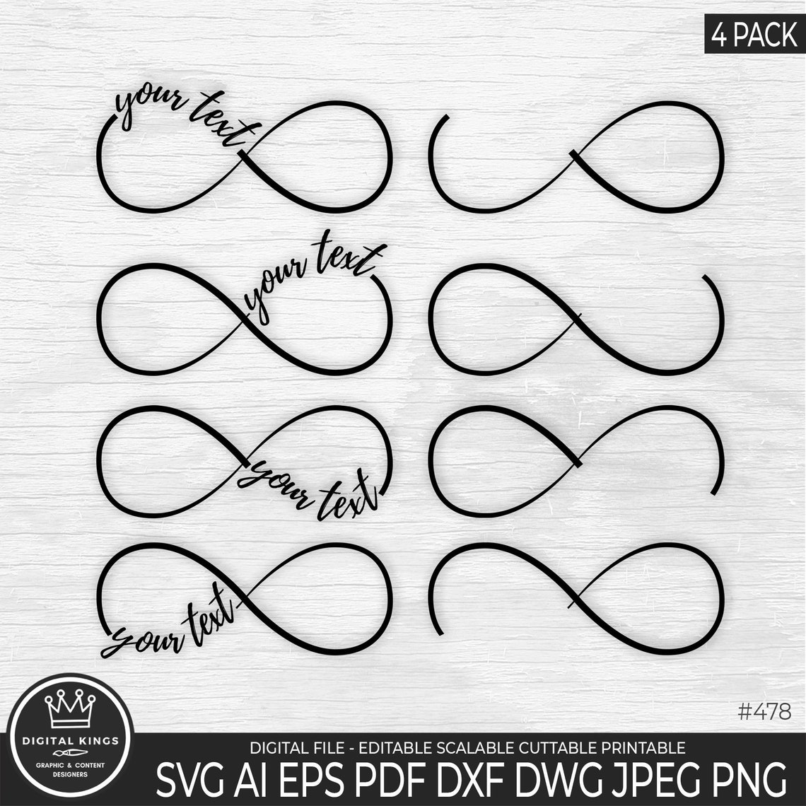 Infinity Svg, Infinity Sign Pack SVG Infinity Monogram Infinity Cut ...