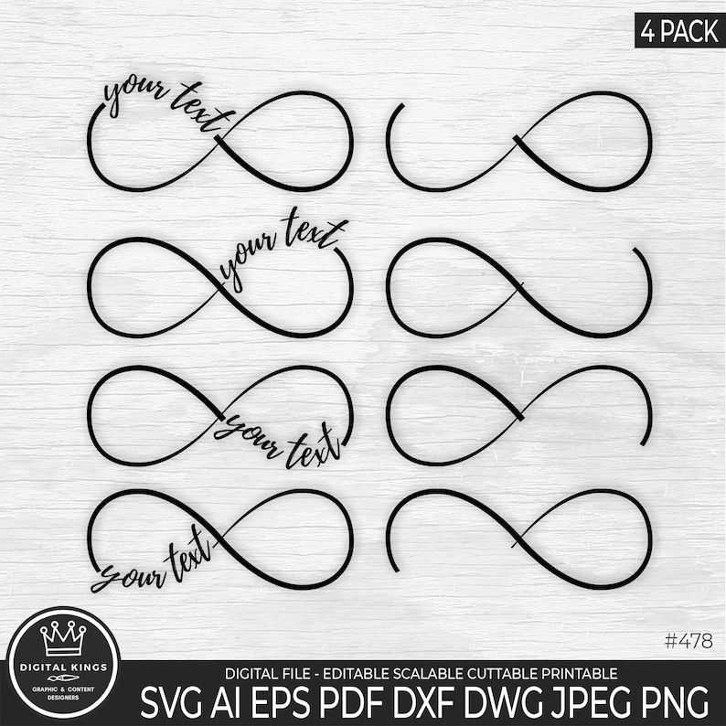 Infinity Svg, Infinity Sign Pack SVG Infinity Monogram Infinity Cut ...
