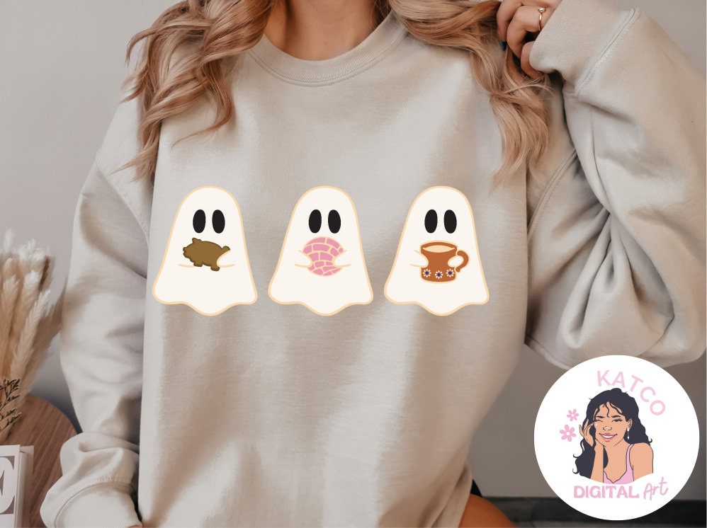 Ghost Pan Dulce Png,concha Png,halloween Png,hispanic Png,fall Png ...