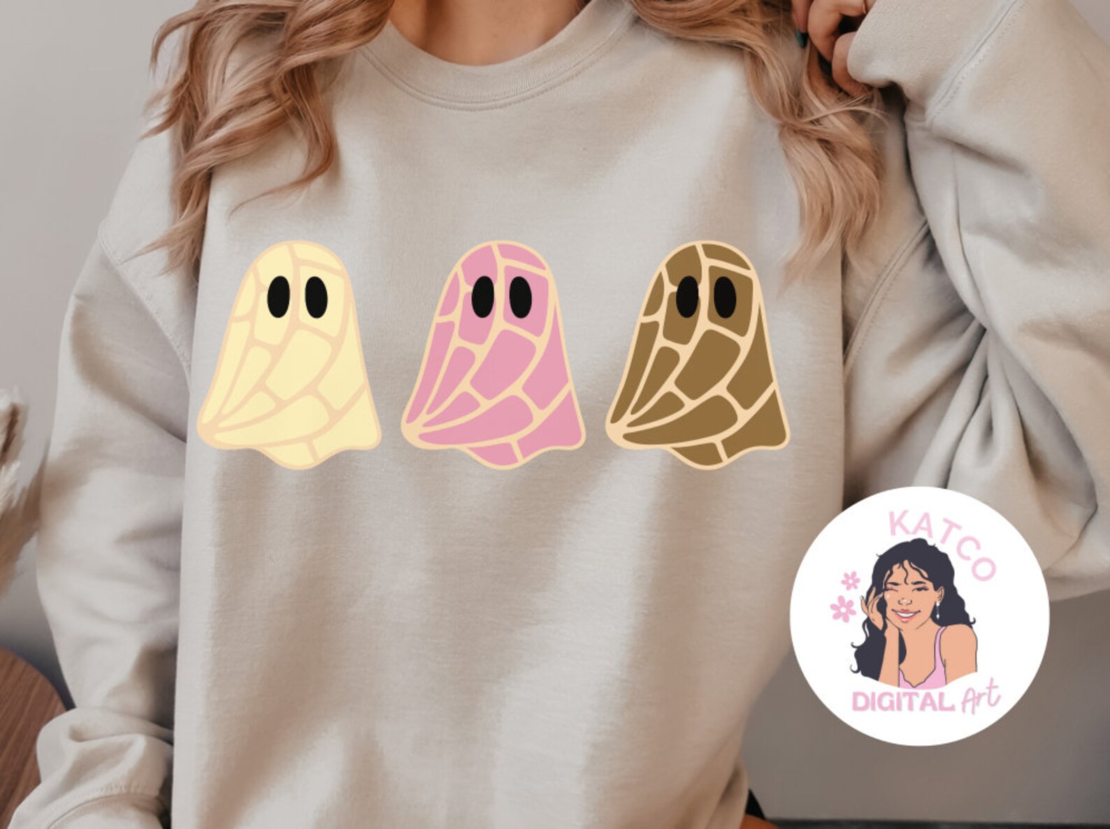 Ghost Pan Dulce Png,concha Png,halloween Png,hispanic Png,fall Png ...