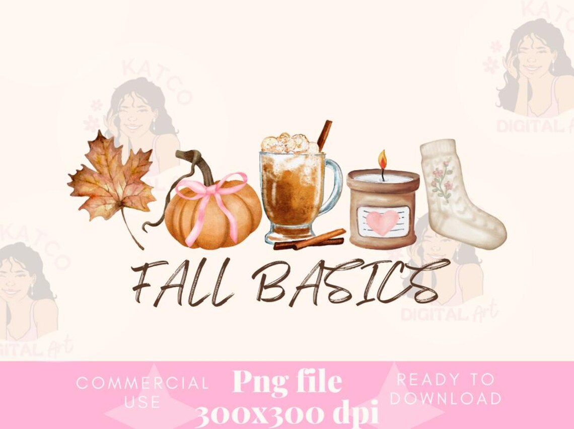 Fall Basics Png, Girly Fall Png,fall Design, Fall Png,digital Download ...
