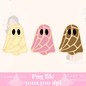 Ghost Pan Dulce Png,concha Png,halloween Png,hispanic Png,fall Png ...