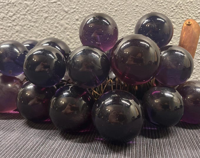 Dark Purple MCM Lucite Grape Cluster, Vintage Decor - Etsy