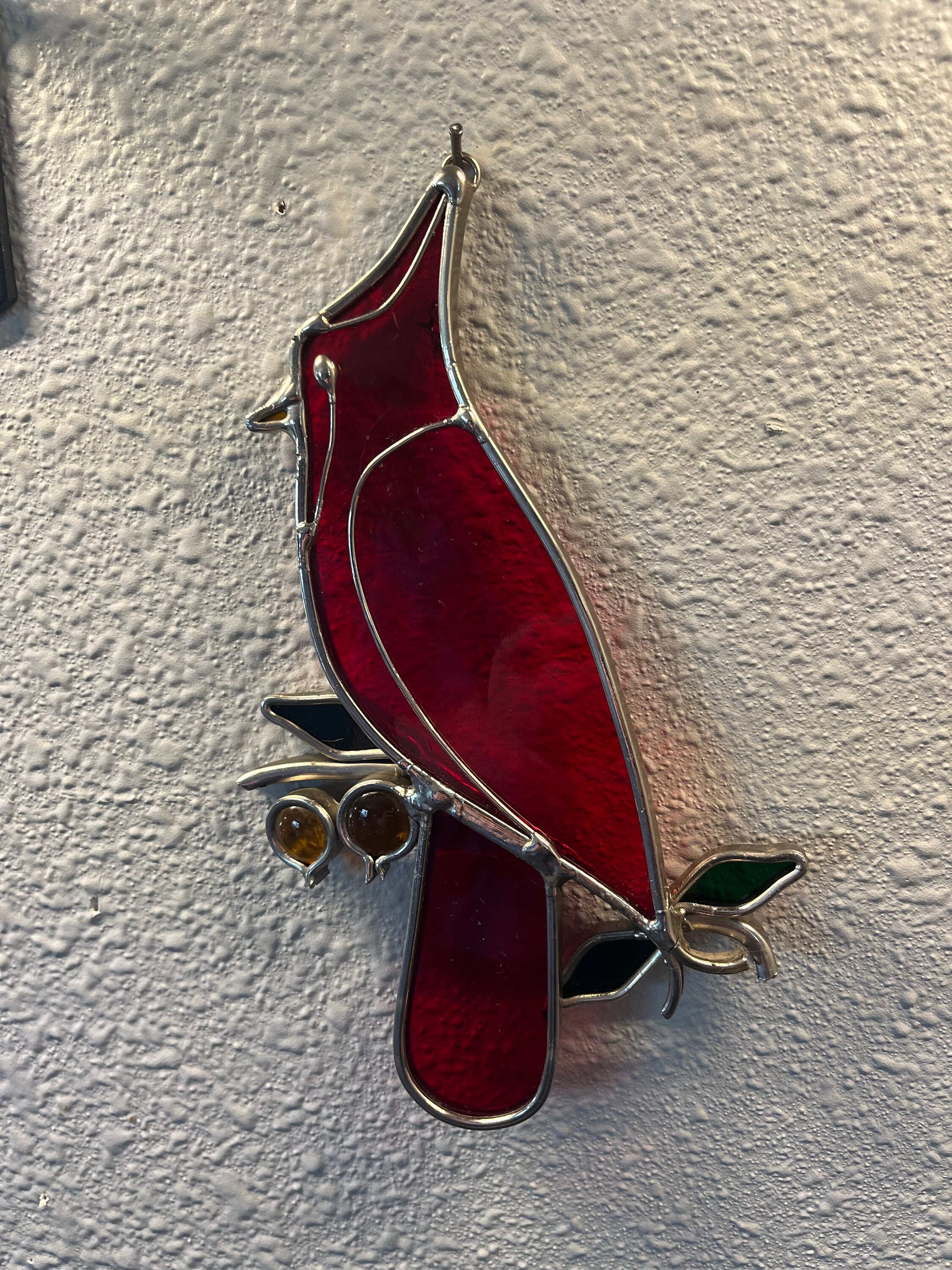 Stained Glass Cardinal, Sun Catcher - Etsy