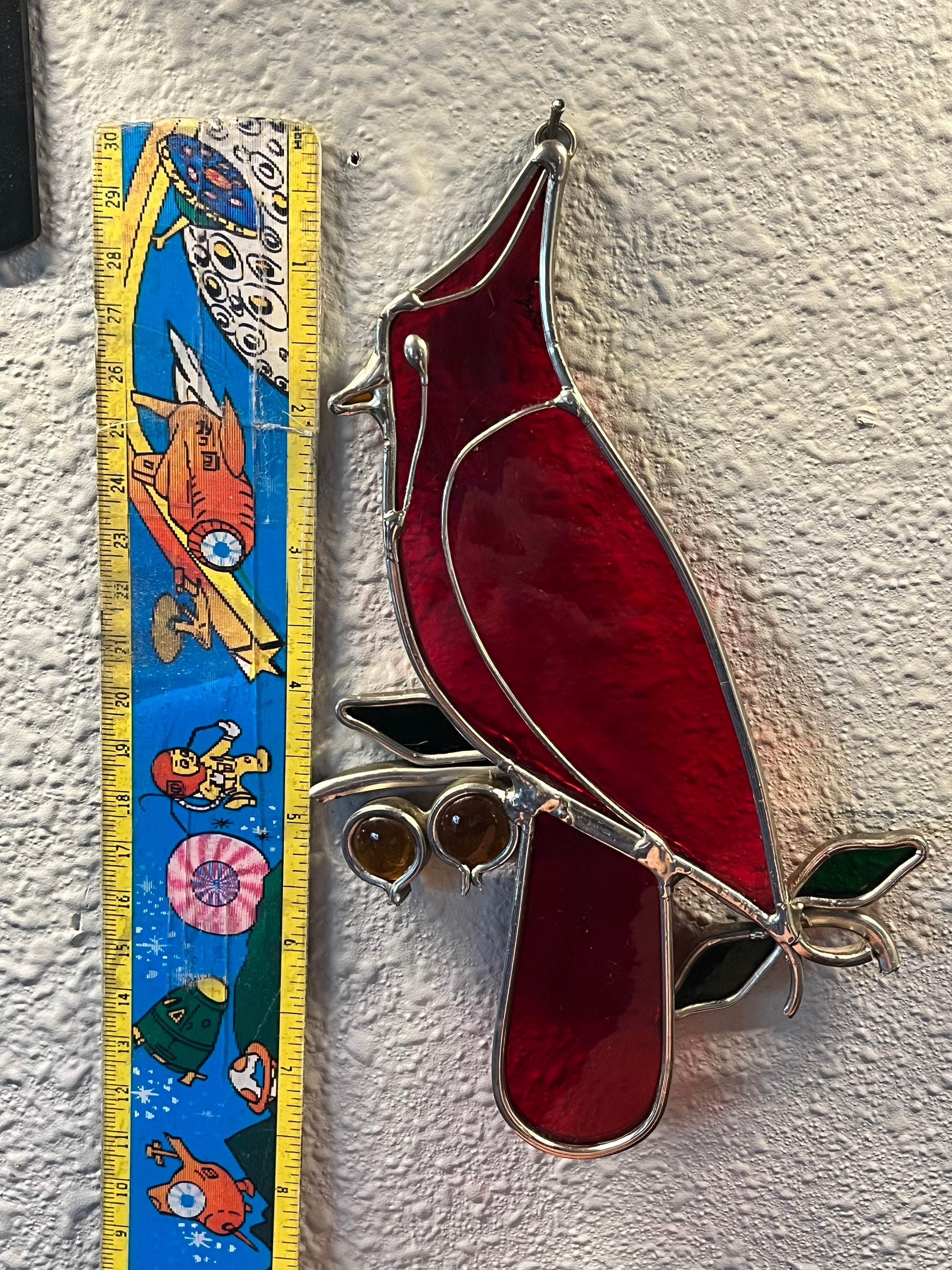 Stained Glass Cardinal Sun Catcher Etsy
