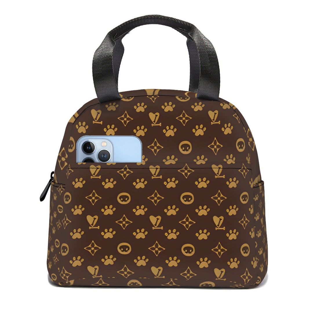 Louis Luxe Pup Fashion Insulated Lunch Bag Perfect Gift for Pet Lover ...