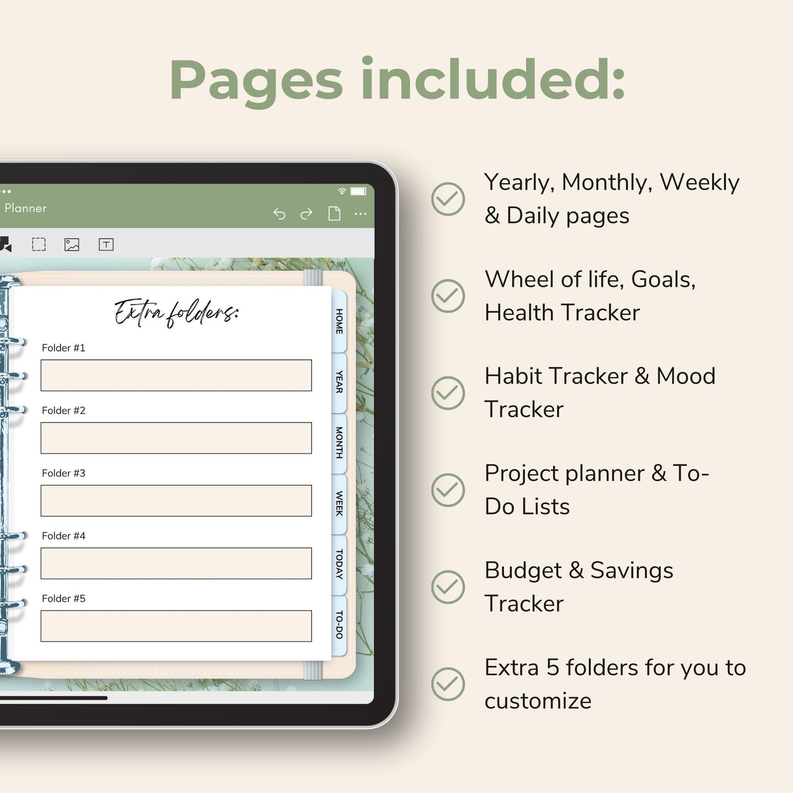 Pastel Digital Planner - Etsy