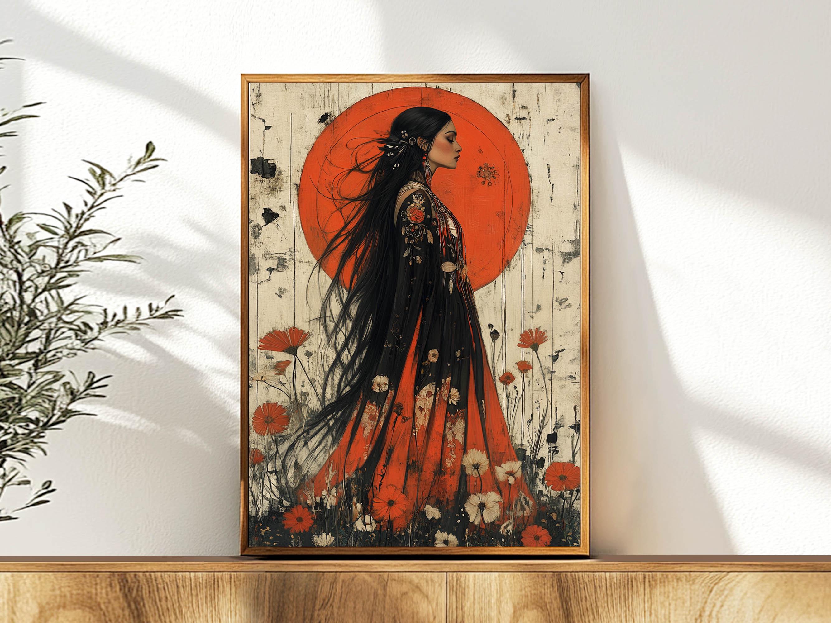 Native American Goddess Wall Art, Asdzáá Nádleehi Poster, Navajo ...