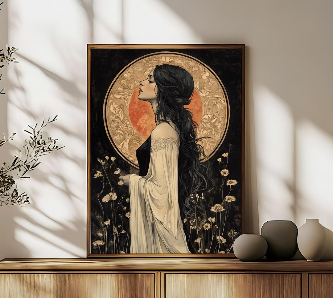 Goddess Aphrodite Art Nouveau Print, Mucha Inspired Goddess Wall Decor ...