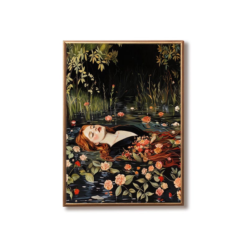 Ophelia Painting Art PRINTABLE Digital, Antique Greek Mythology Art ...