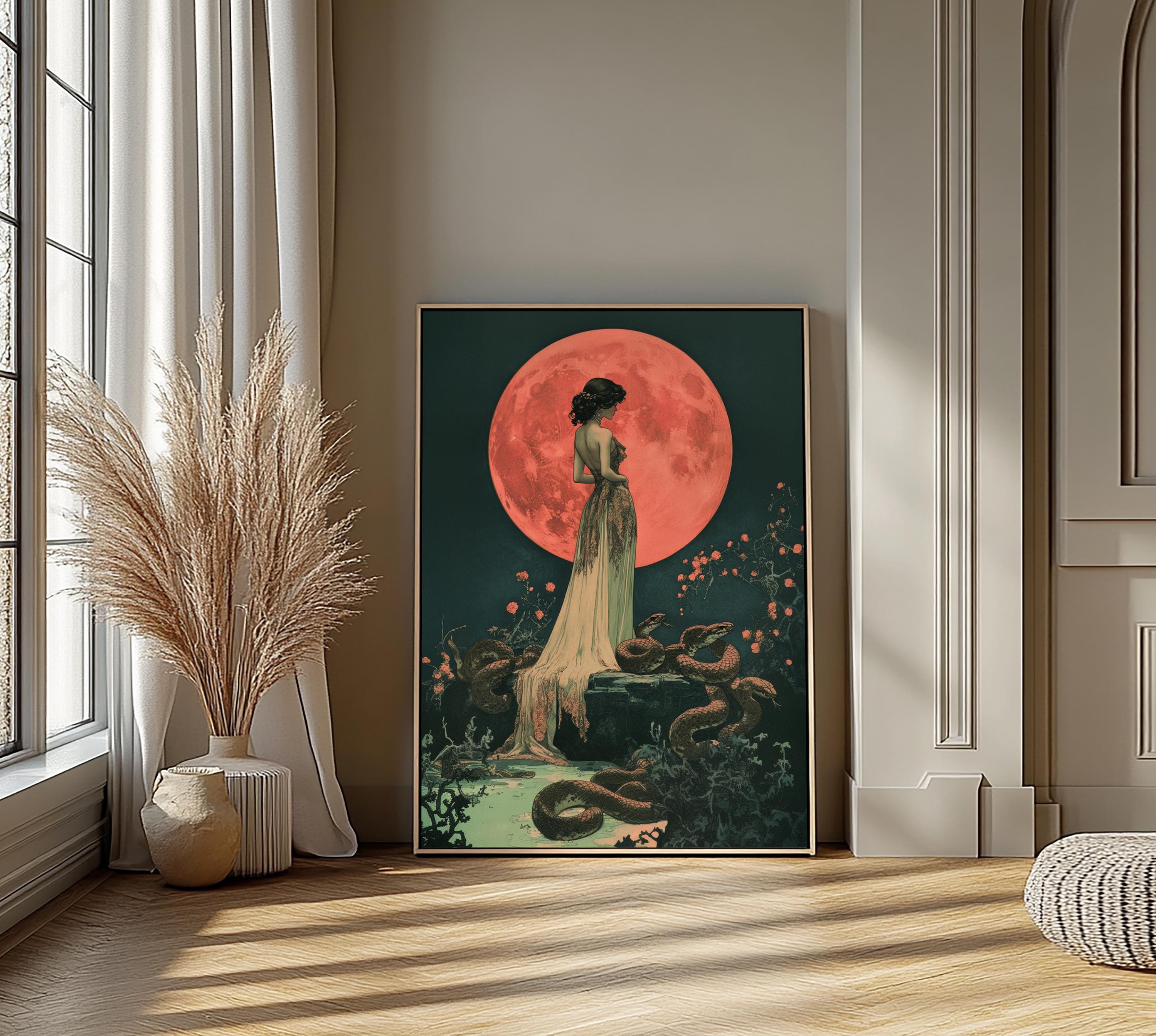 Lilith Painting Premium Matte Poster, Lilith Goddess Art Print, Dark ...