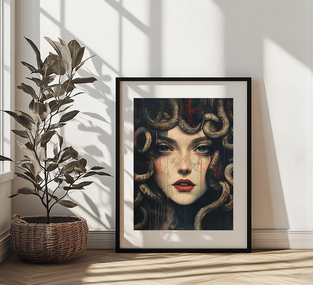 Medusa Art Print, Medusa Painting, Mythology Wall Art - Etsy