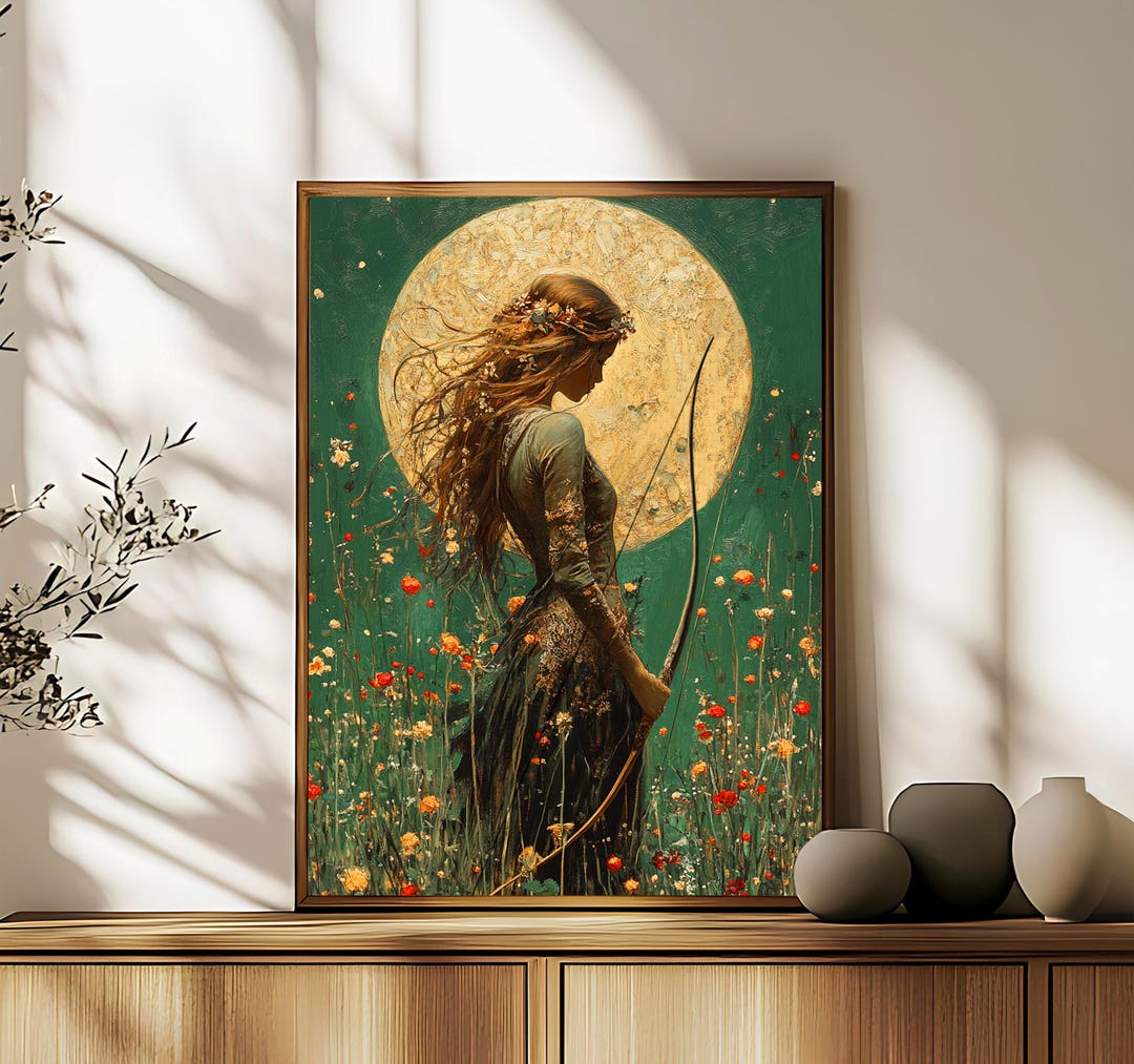 Artemis Goddess Art Print, Greek Mythology Wall Decor, Divine Feminine ...