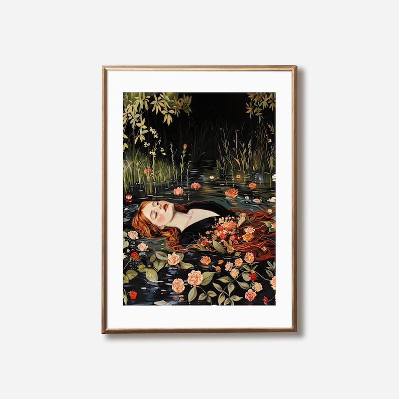 Ophelia Painting Art PRINTABLE Digital, Antique Greek Mythology Art ...