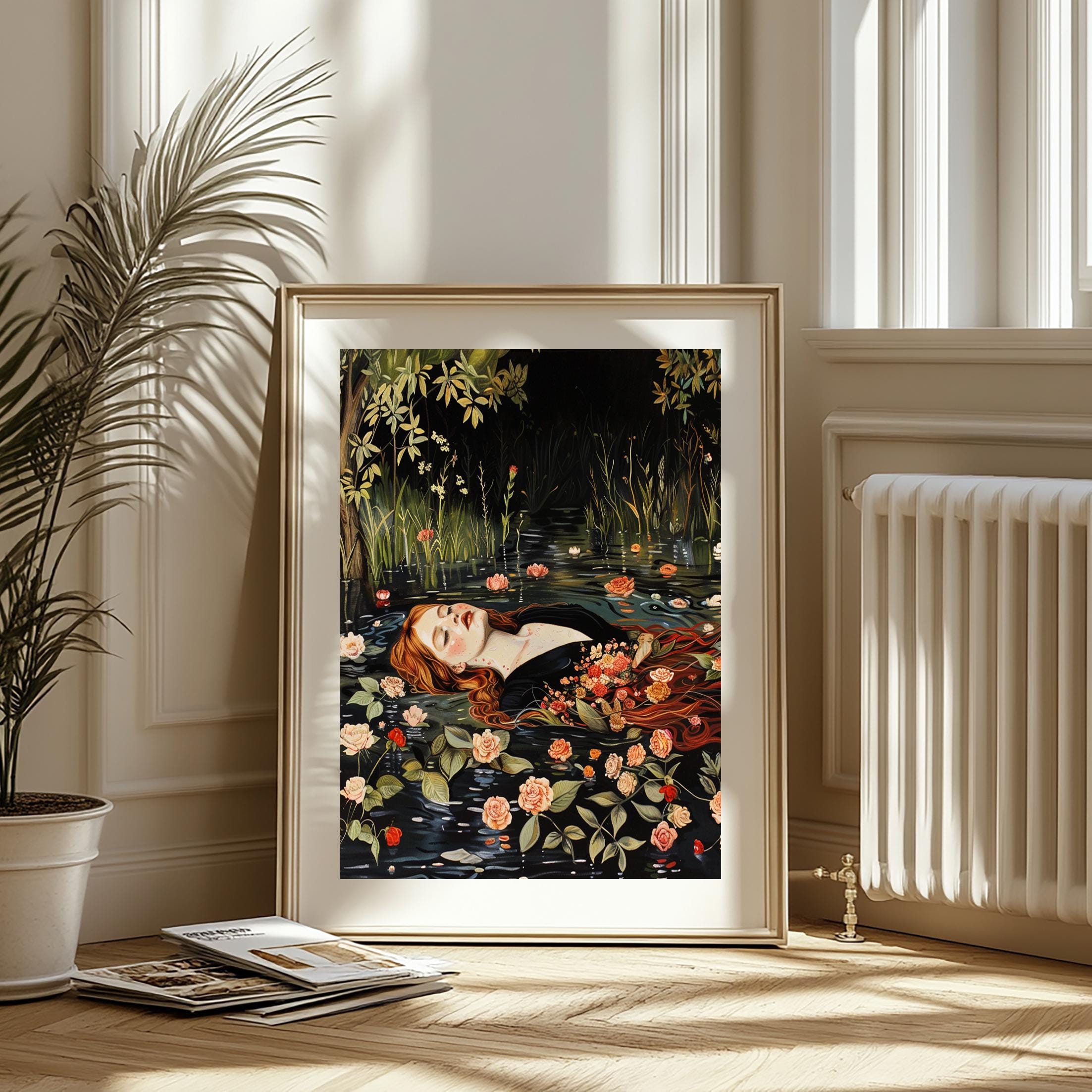 Ophelia Painting Printable, Digital Download Artwork, Ophelia Wall Art ...