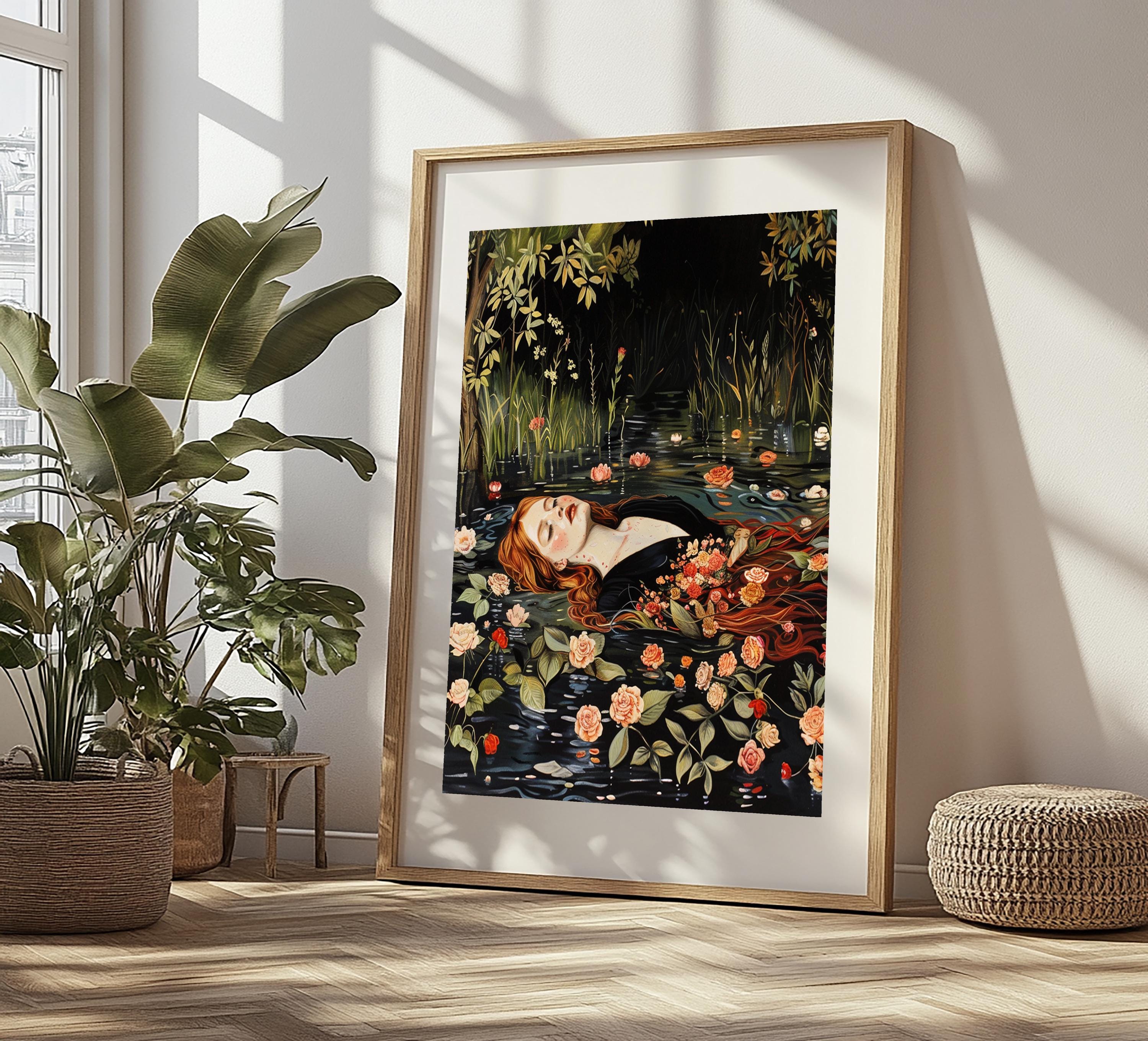 Ophelia Painting Printable, Digital Download Artwork, Ophelia Wall Art ...