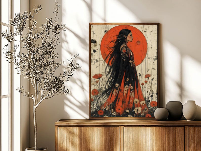 Native American Goddess Wall Art, Asdzáá Nádleehi Poster, Navajo ...