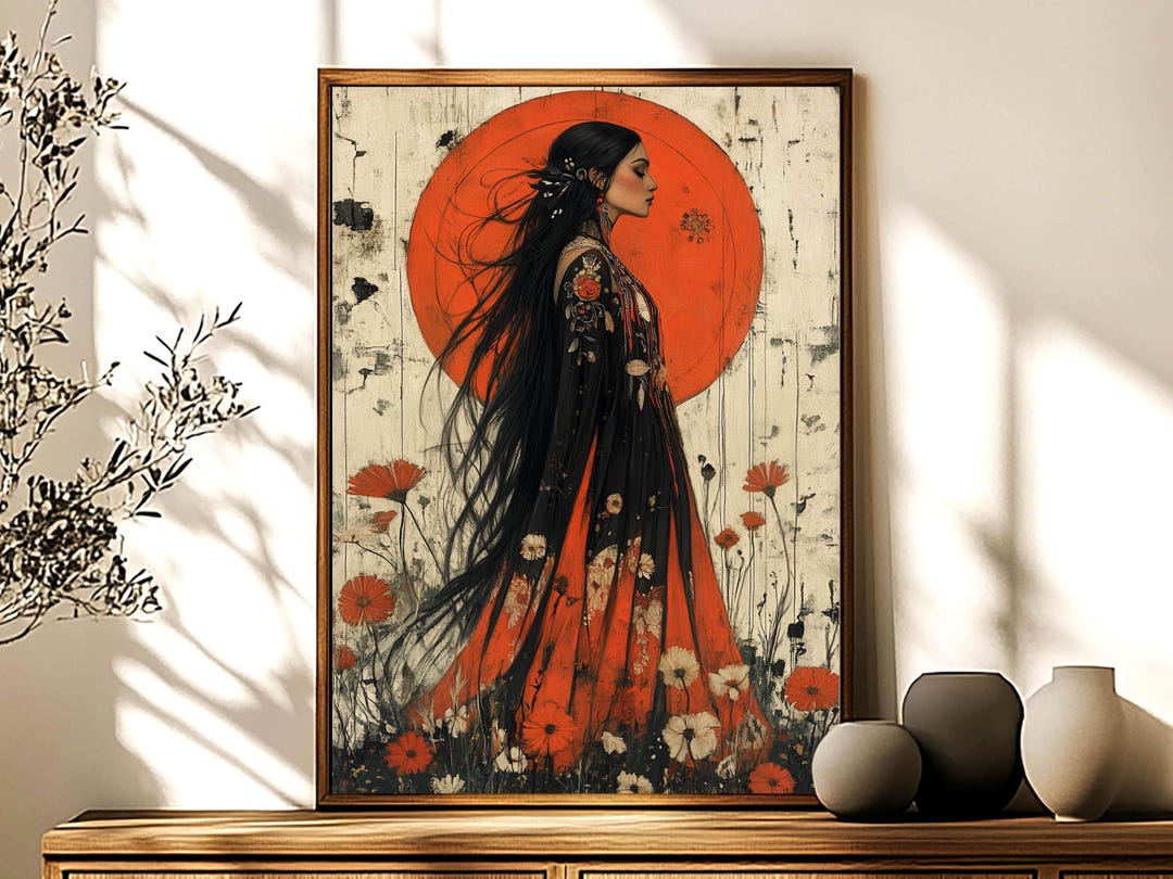 Native American Goddess Wall Art, Asdzáá Nádleehi Poster, Navajo ...