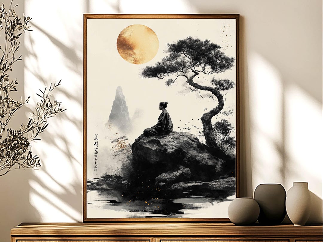 Japanese Zen Painting, Japandi Wall Art, Zen Artwork, Japanese ...