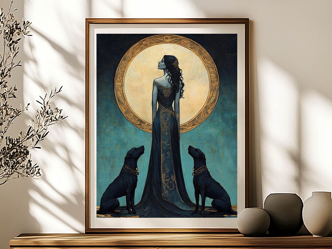 Hecate Art Print, Dark Goddess Wall Decor, Mystical Hekate Witchcraft ...