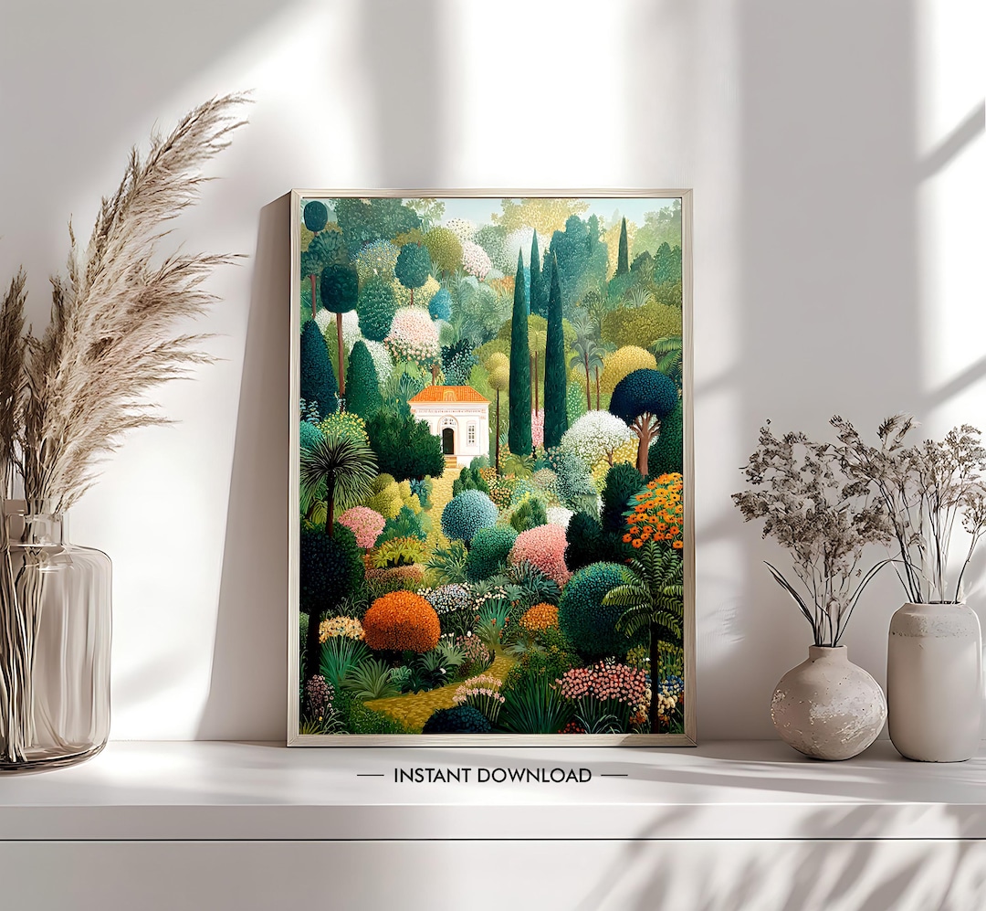 Henri Rousseau Jungle Print DIGITAL, Fantasy Forest Wall Decor, INSTANT ...