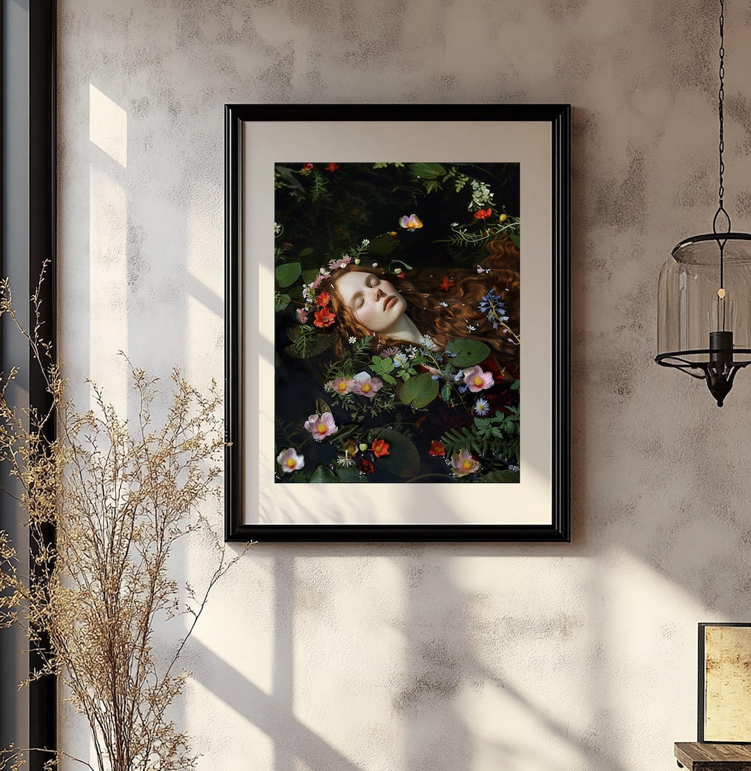 Ophelia Art Print, Mythology Wall Art, Ophelia Painting - Etsy