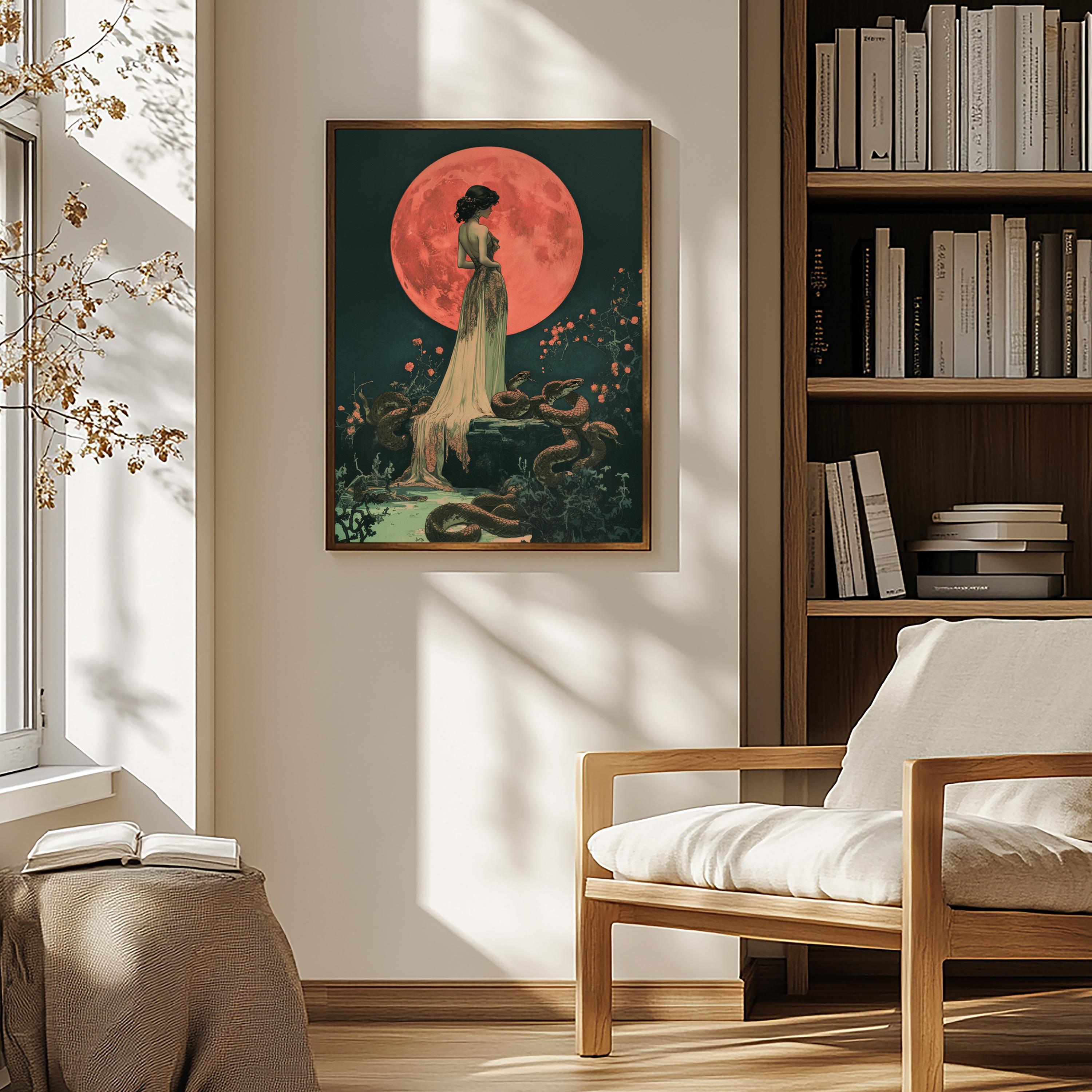 Lilith Painting Premium Matte Poster, Lilith Goddess Art Print, Dark ...