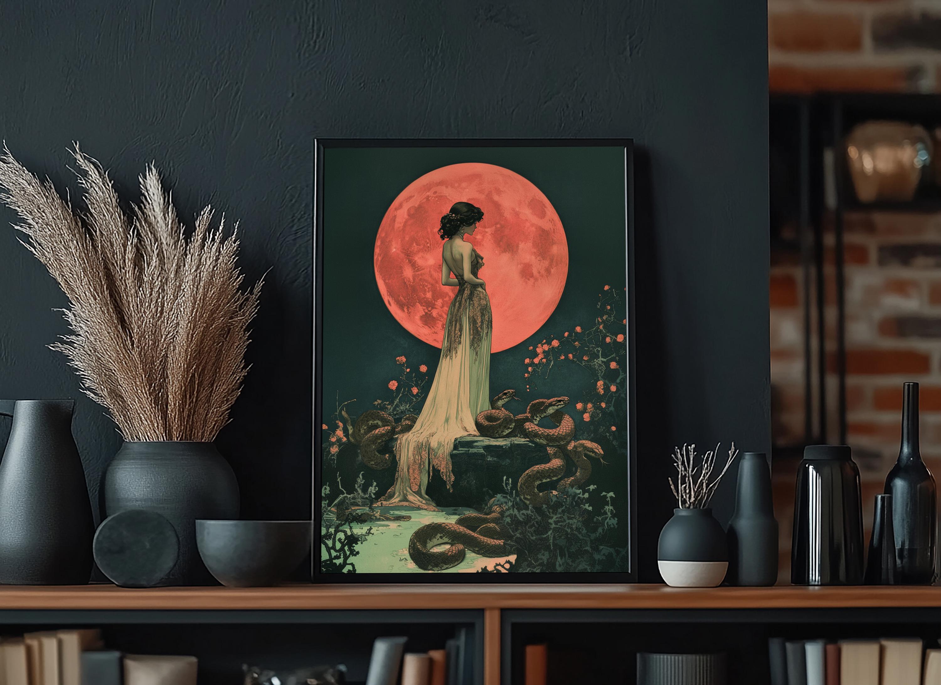 Lilith Painting Premium Matte Poster, Lilith Goddess Art Print, Dark ...