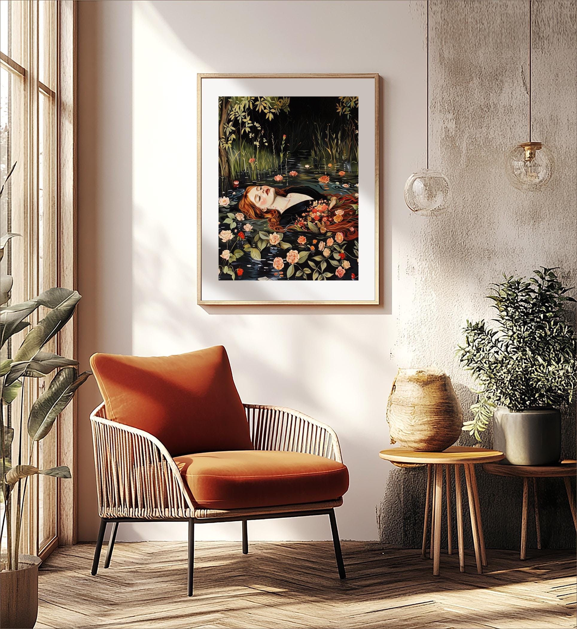 Ophelia Painting Printable, Digital Download Artwork, Ophelia Wall Art ...