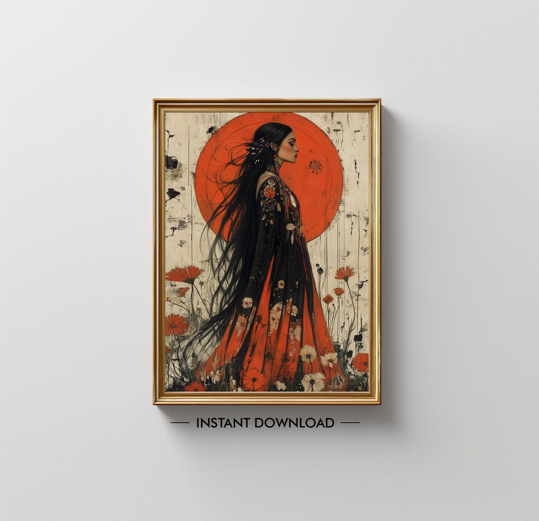 Native American Goddess Printable Wall Art – Navajo Mythology Art Print ...