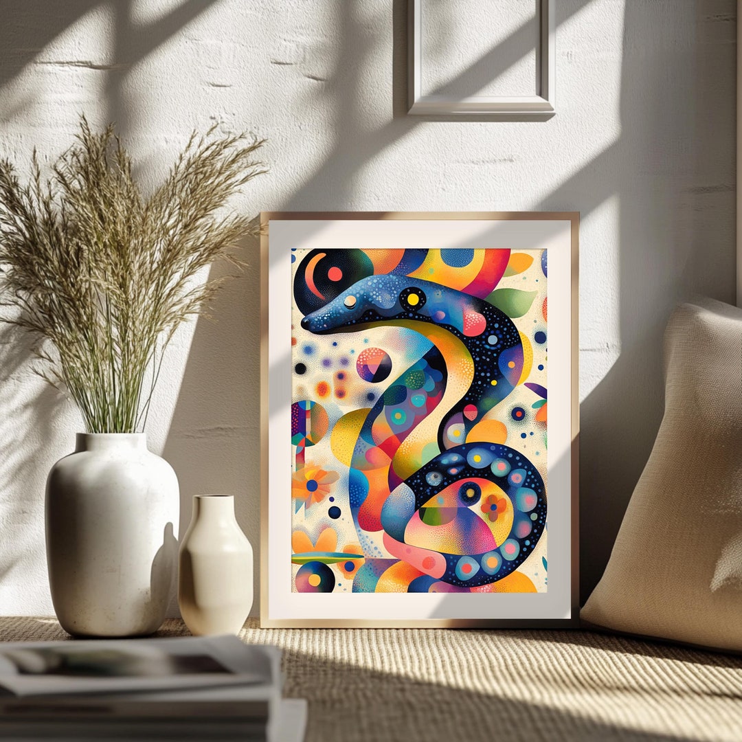 Abstract Snake Art Print, Snake Wall Art, Snake Painting - Etsy
