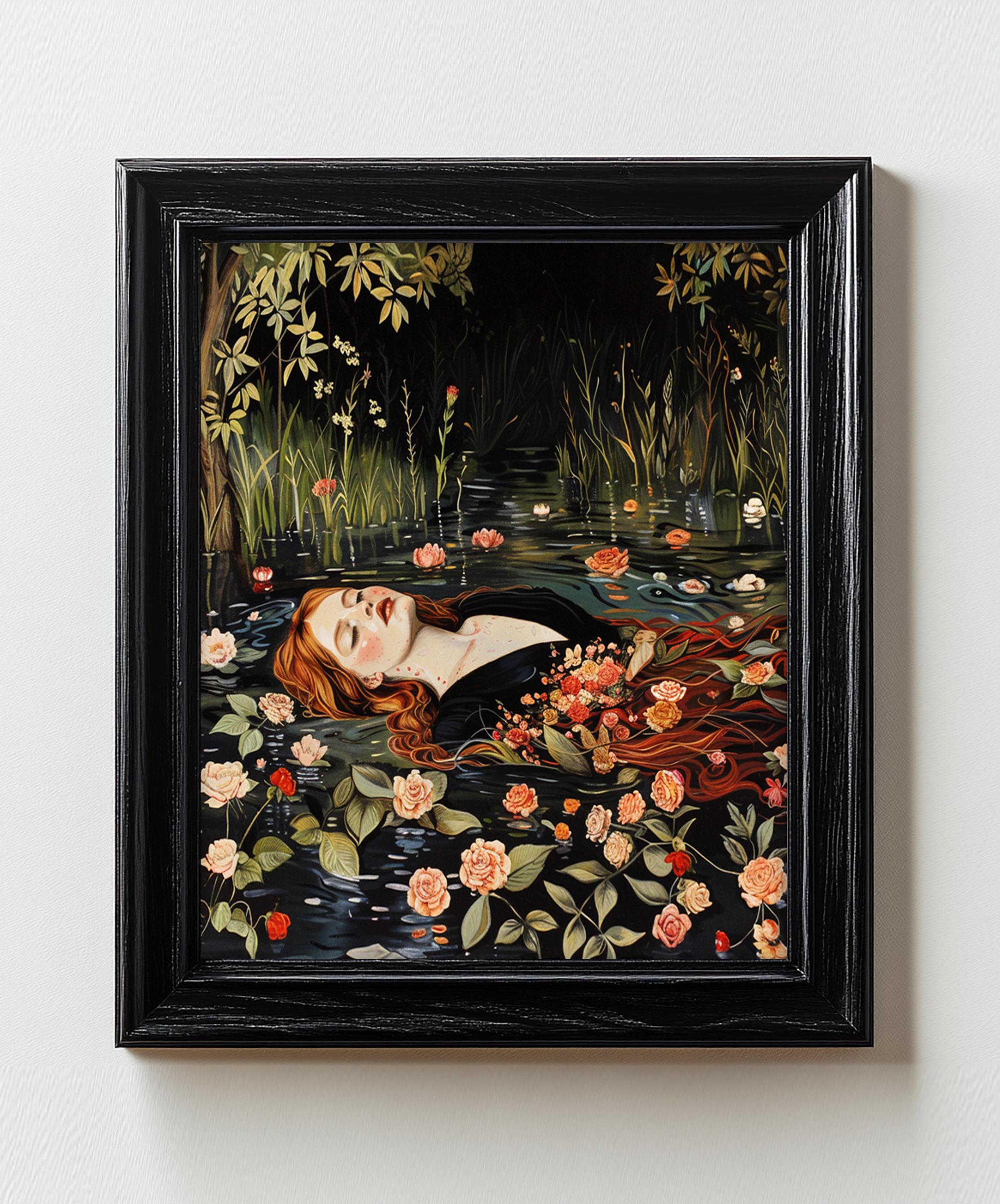Ophelia Painting Printable, Digital Download Artwork, Ophelia Wall Art ...