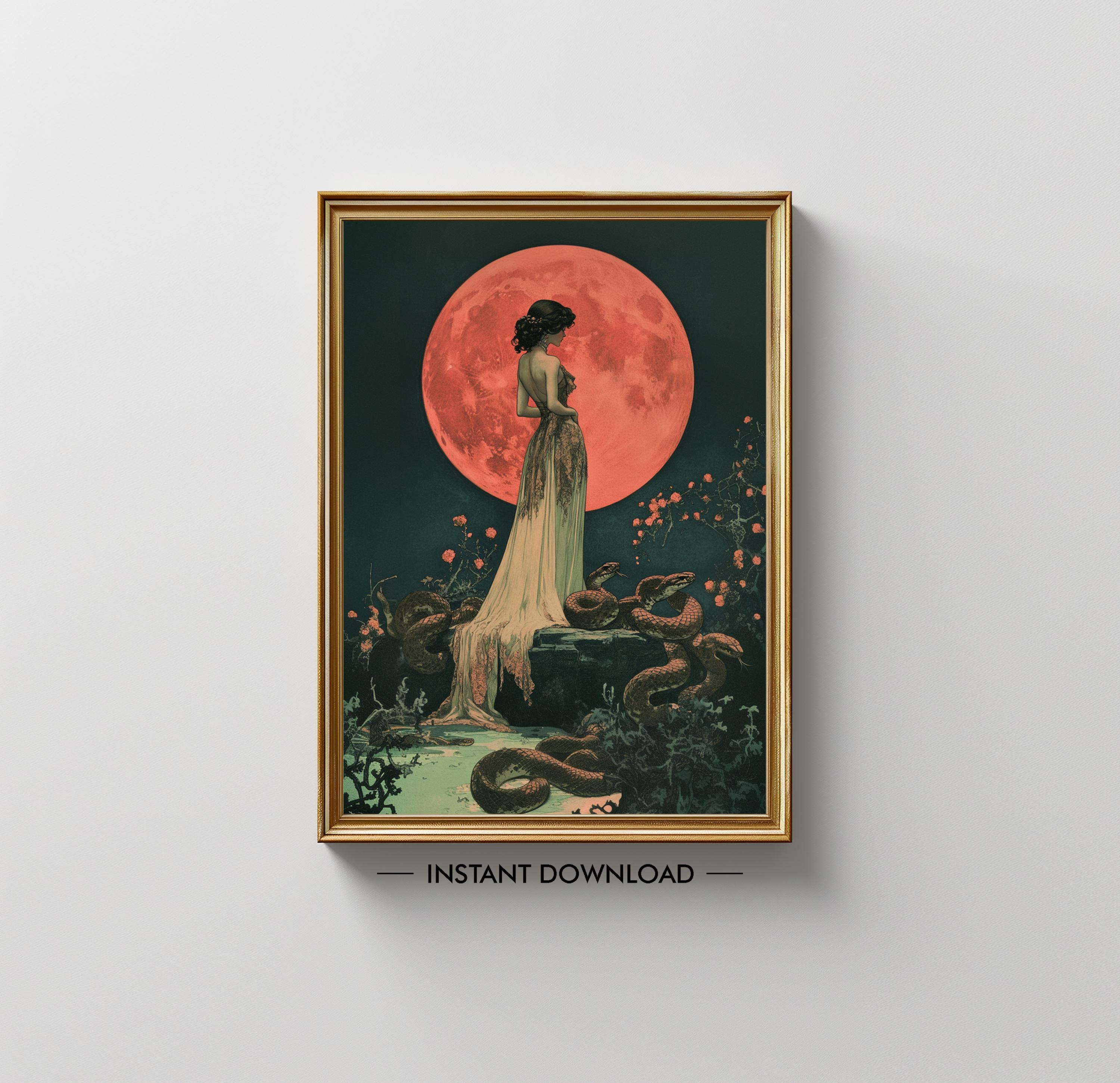Lilith Goddess PRINTABLE Art – Dark Feminine Witchcraft Decor, Digital ...
