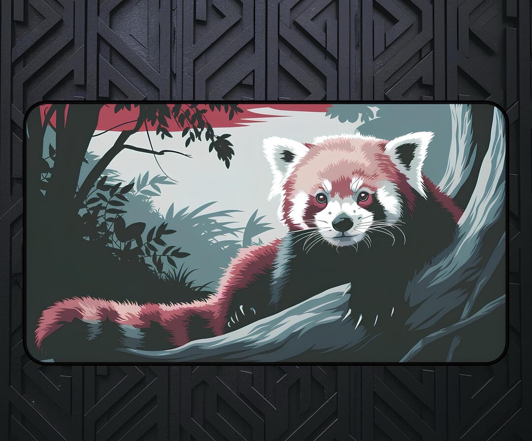 Large Red Panda Desk Mat Mousepad, Gaming Mousepad, Nature Mousepad ...