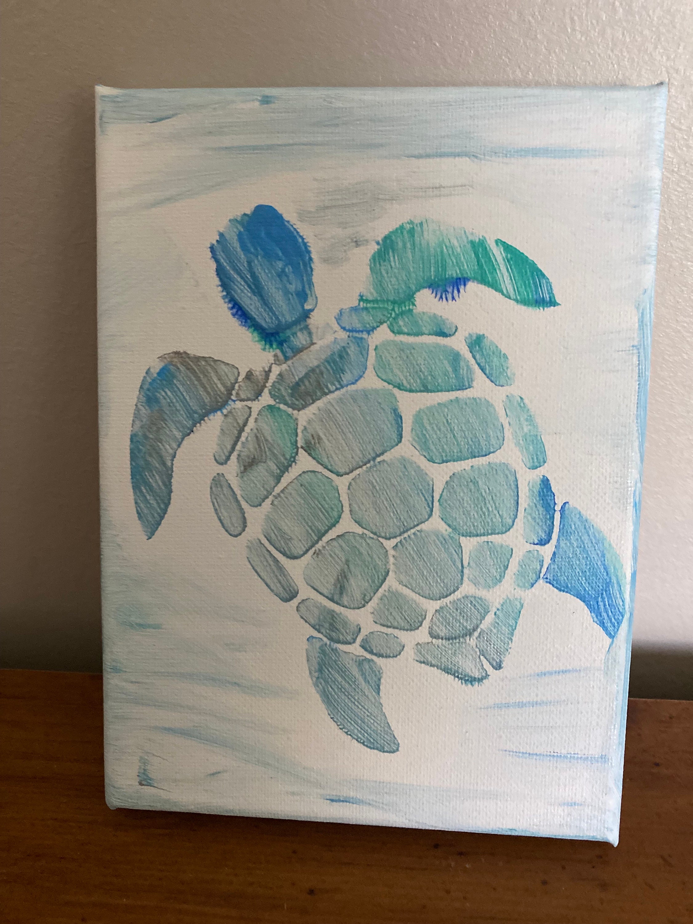 Turtle Swimming - Etsy