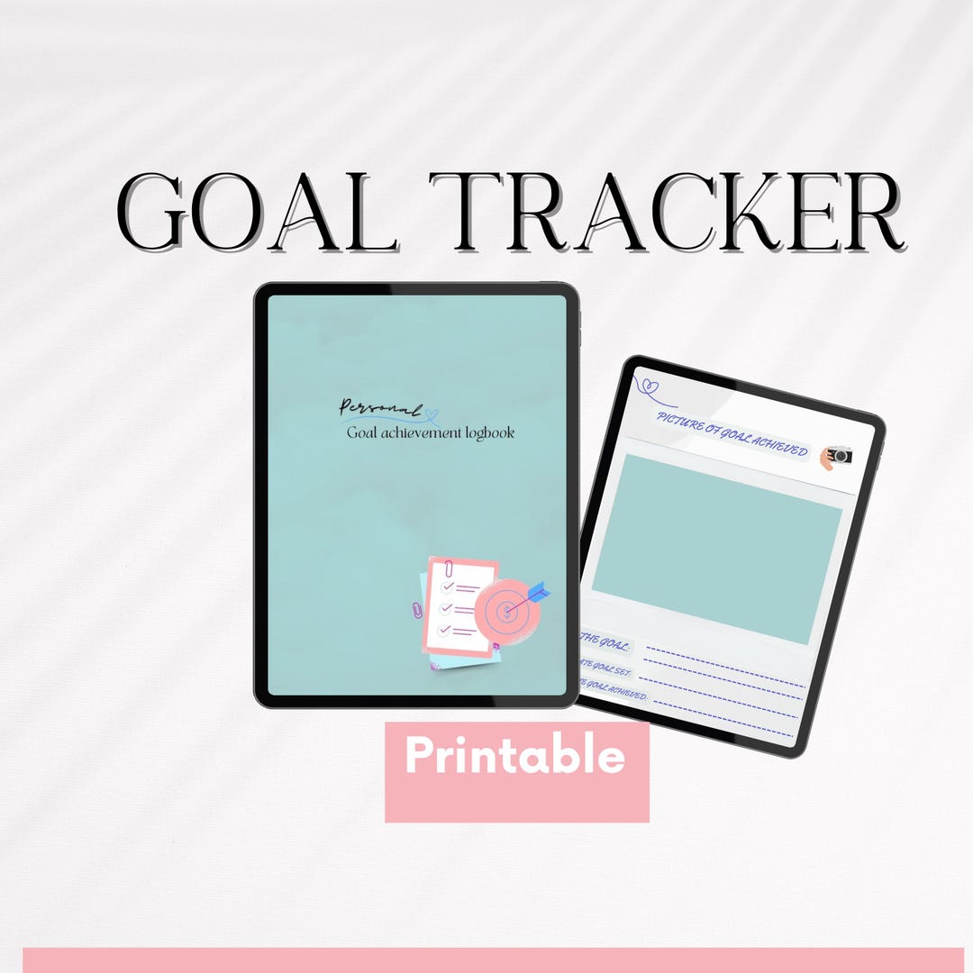 Goal Tracker, Digital Journal, Digital Goodnotes Template, Notability ...