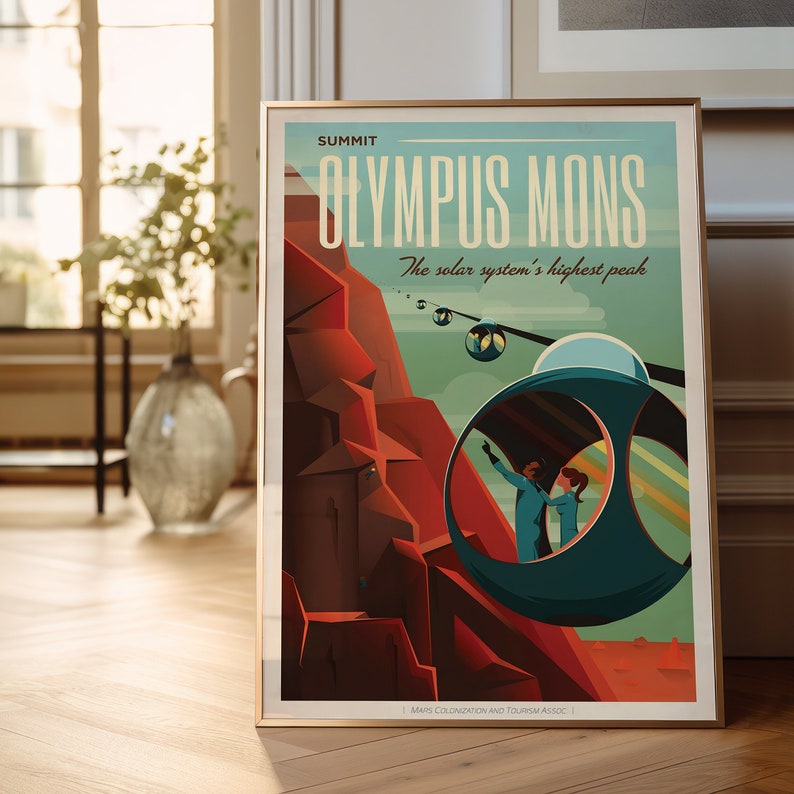 Vintage Space Travel Poster Explore the Cosmos, Retro Wall Art Print ...