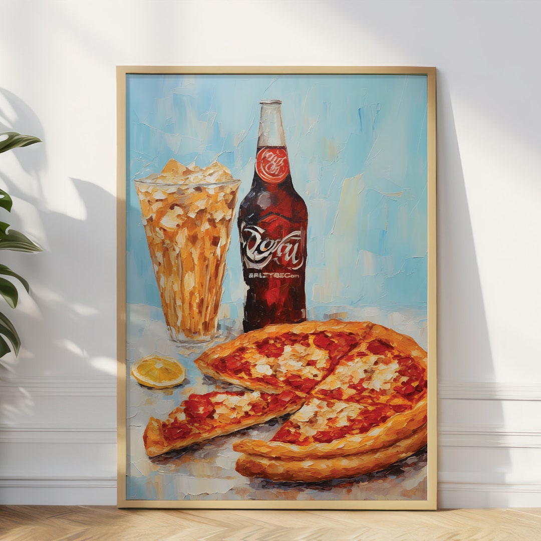 Pizza Poster, Fast Food Wall Art Print, Pizza Food Poster, Kitchen ...