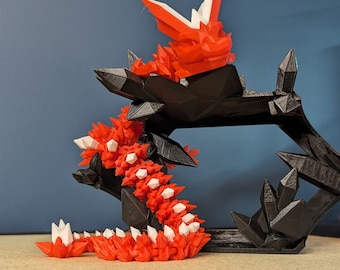 3d Printed Articulated Crystal Dragon by Cinderwing Designs - Etsy