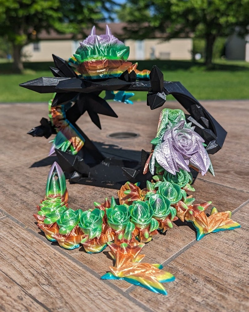 Articulated Cinderwing Rose Dragon and Baby Dragon - Etsy