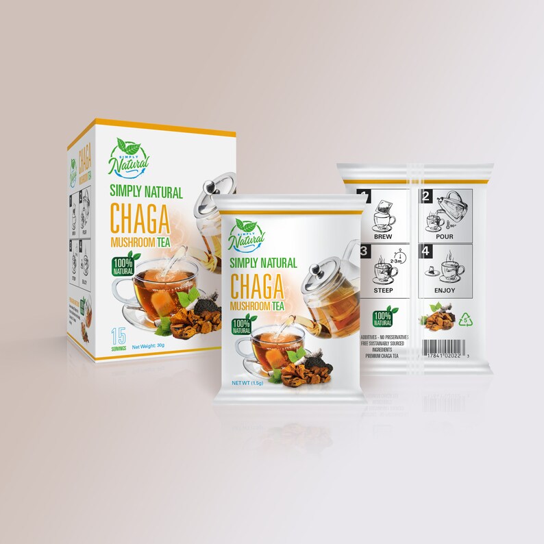 Chaga Mushroom Tea, 15 Servings Box - Etsy