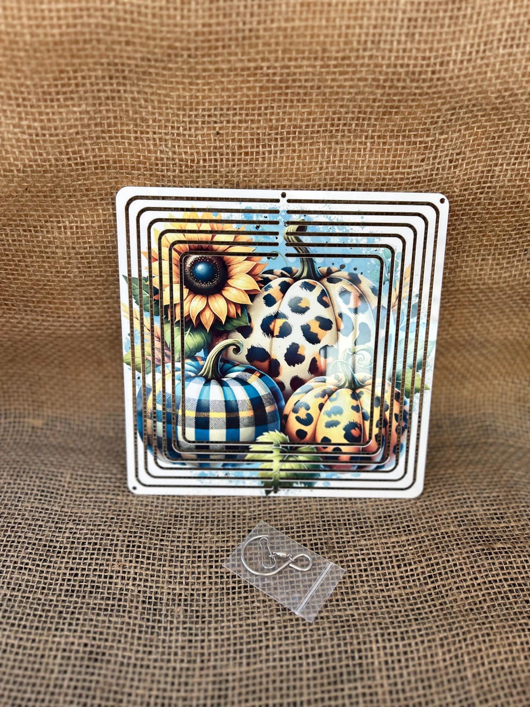 Square Pumpkin Wind Spinner - Etsy
